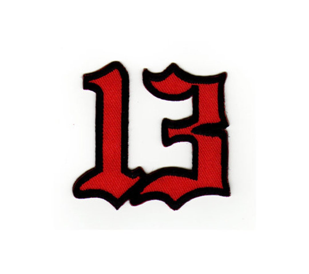 AN39 Number 13 Red Number Biker Tattoo Rockabilly Patch - Etsy