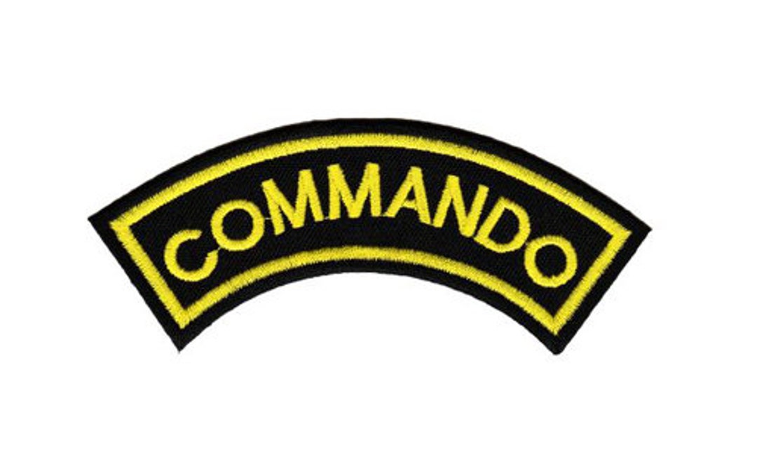 Ag80 Commando Yellow Black Badge Iron-on Applique Patch Size 12.0 X 4.8 ...