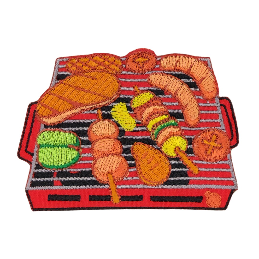 Au75 - BBQ Barbecue Grill Iron-on Patch, Sew-on Patch, Iron-on Patch ...