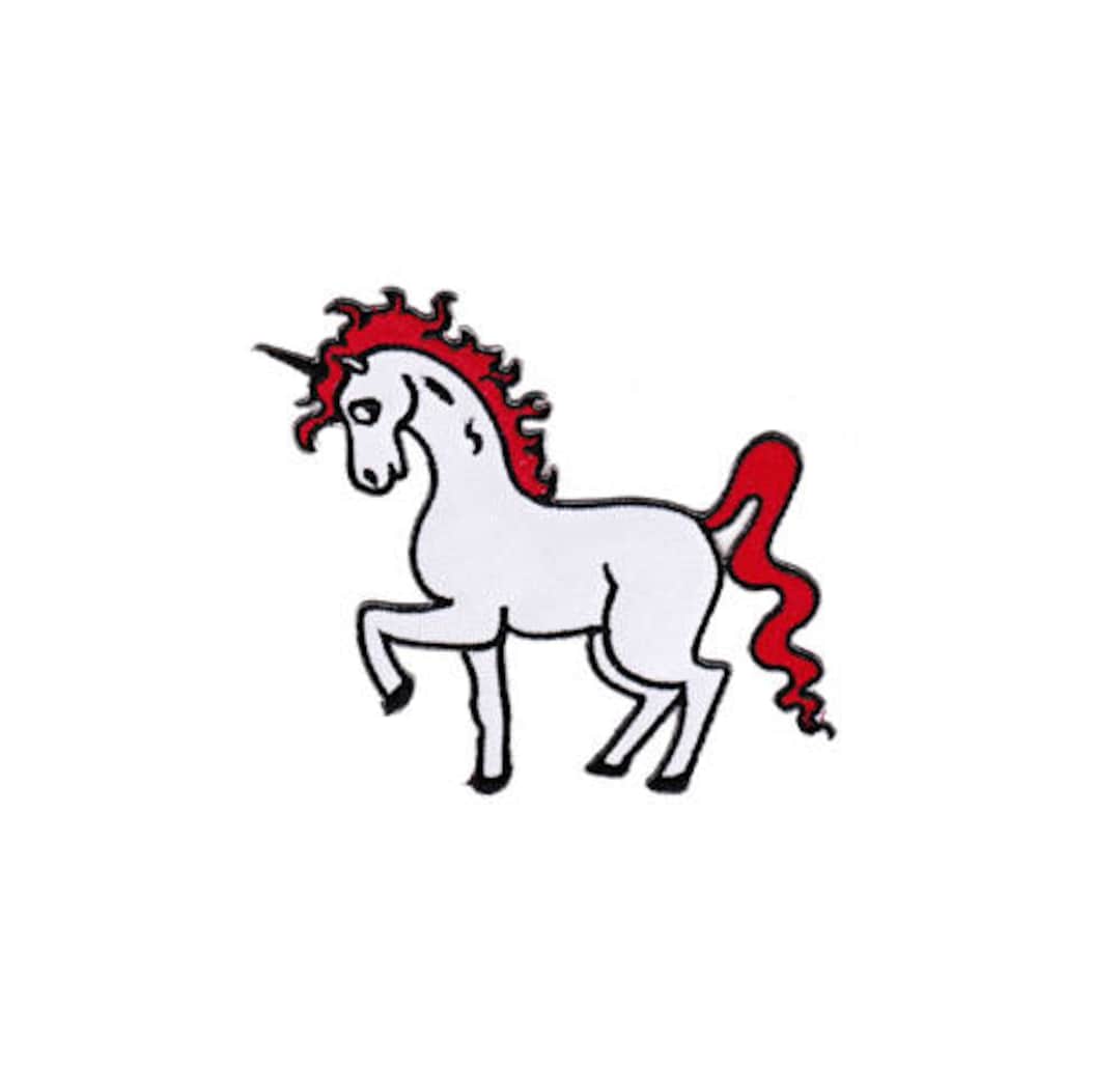 Be43 Pegasus Unicorn Red Patch Animal Children Horse Iron-on ...