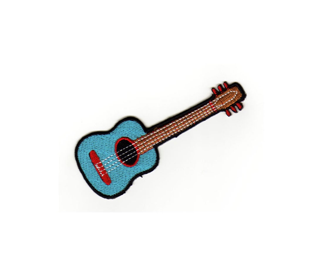 Ae96 Western Guitar Light Blue Patch Acoustic Music Rock Instrument ...