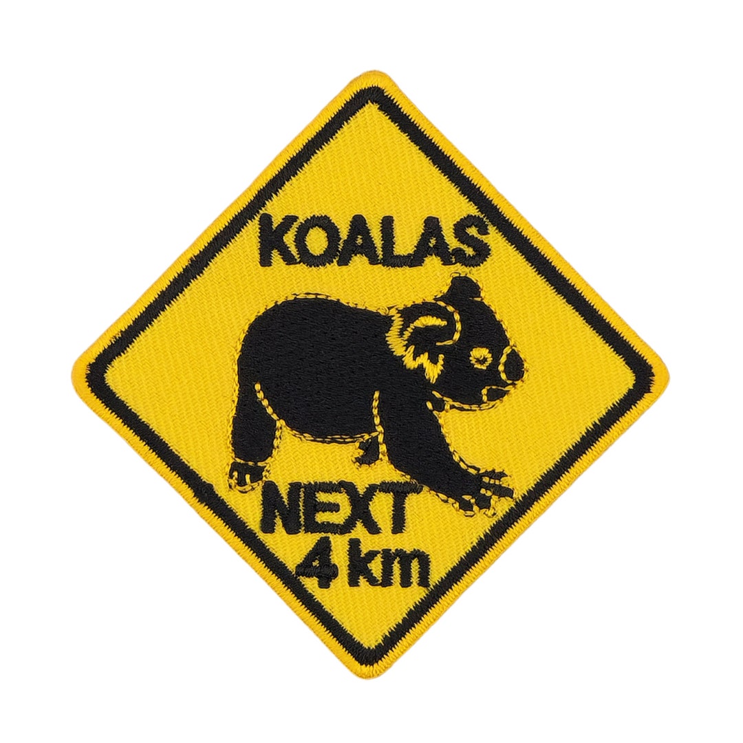 Am94 Koalas Next 4 Km Australia Iron-on Patch, Iron-on Patch, Appliqué Patch, Size 7.4 X 7.4 Cm ...