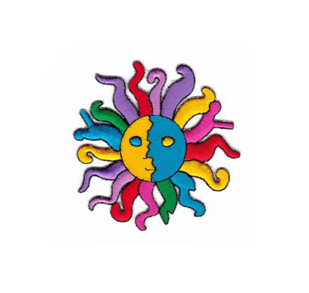 Ak19 Yin Yang Sun Moon Esoteric Patch Iron-on Application Patch Size 7. ...