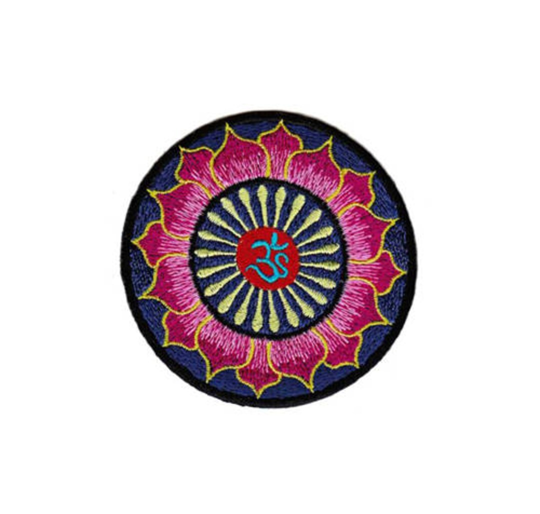 Ak20 Hindu Buddha Asia Esoteric Ohm Sign Patch Iron-on Application ...