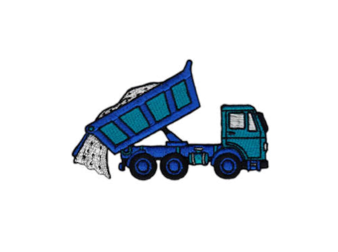 An06 Truck Blue Tipper Car Construction Vehicle Patch Iron-on ...