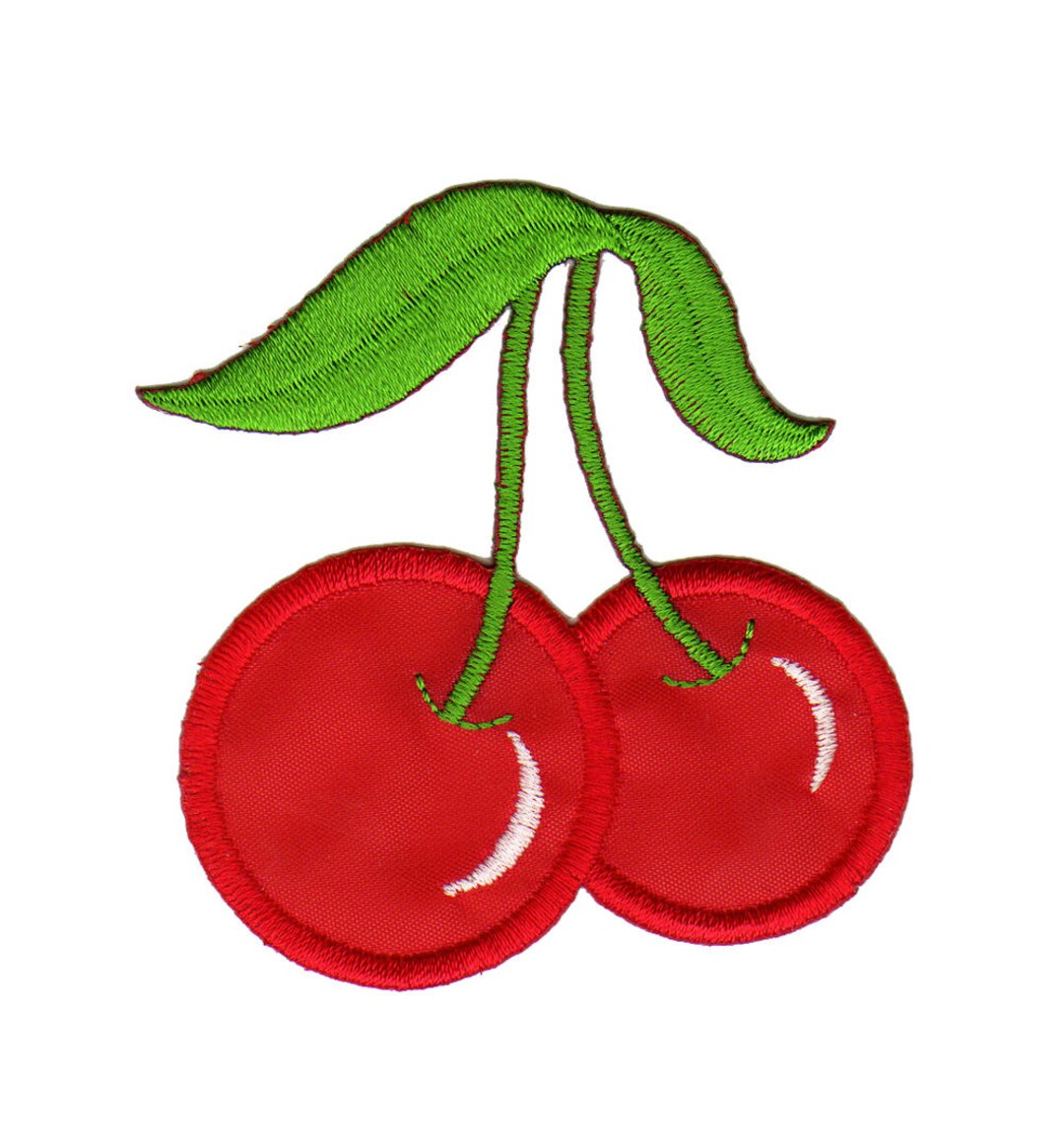 Af77 Cherries Red Patch Fruits Children Rockabilly Iron-on Applique Patch Size 6.3 X 6.8 Cm - Etsy