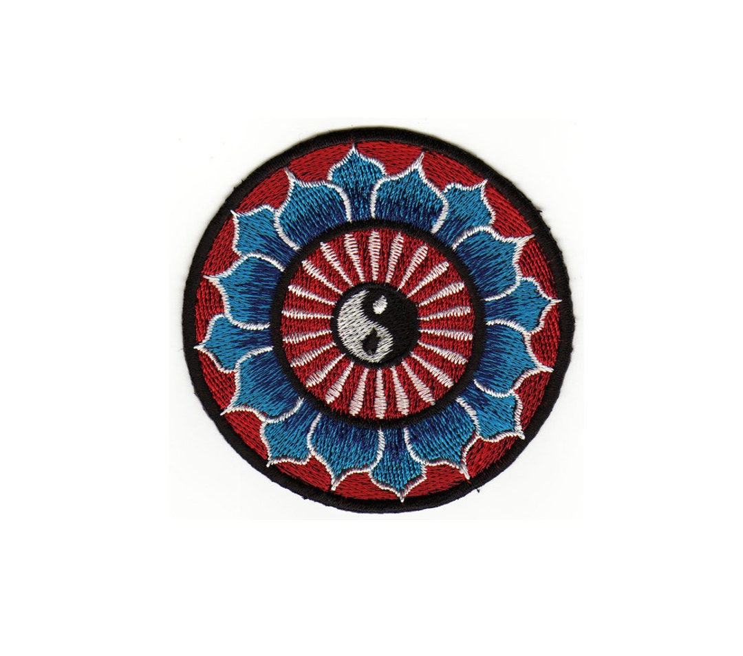 Ab10 Yin Yang Sign Hindu Buddha Esoteric Patch Iron-on Application ...