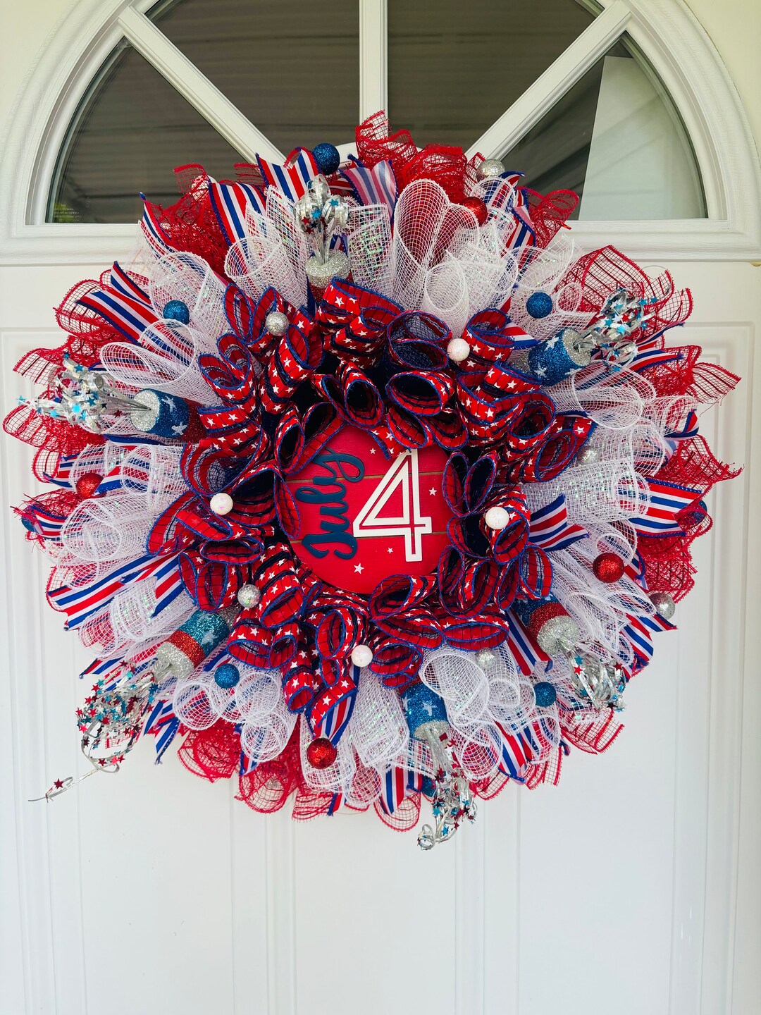 Beautiful Exploding Firework 4th of July Wreath - Etsy
