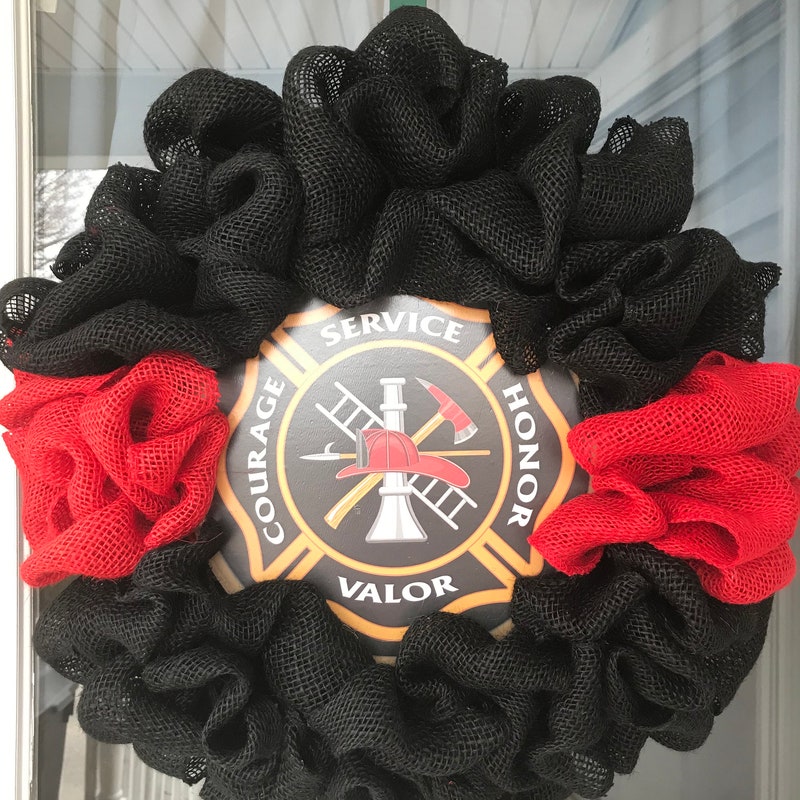 Firefighter Wreath - Etsy