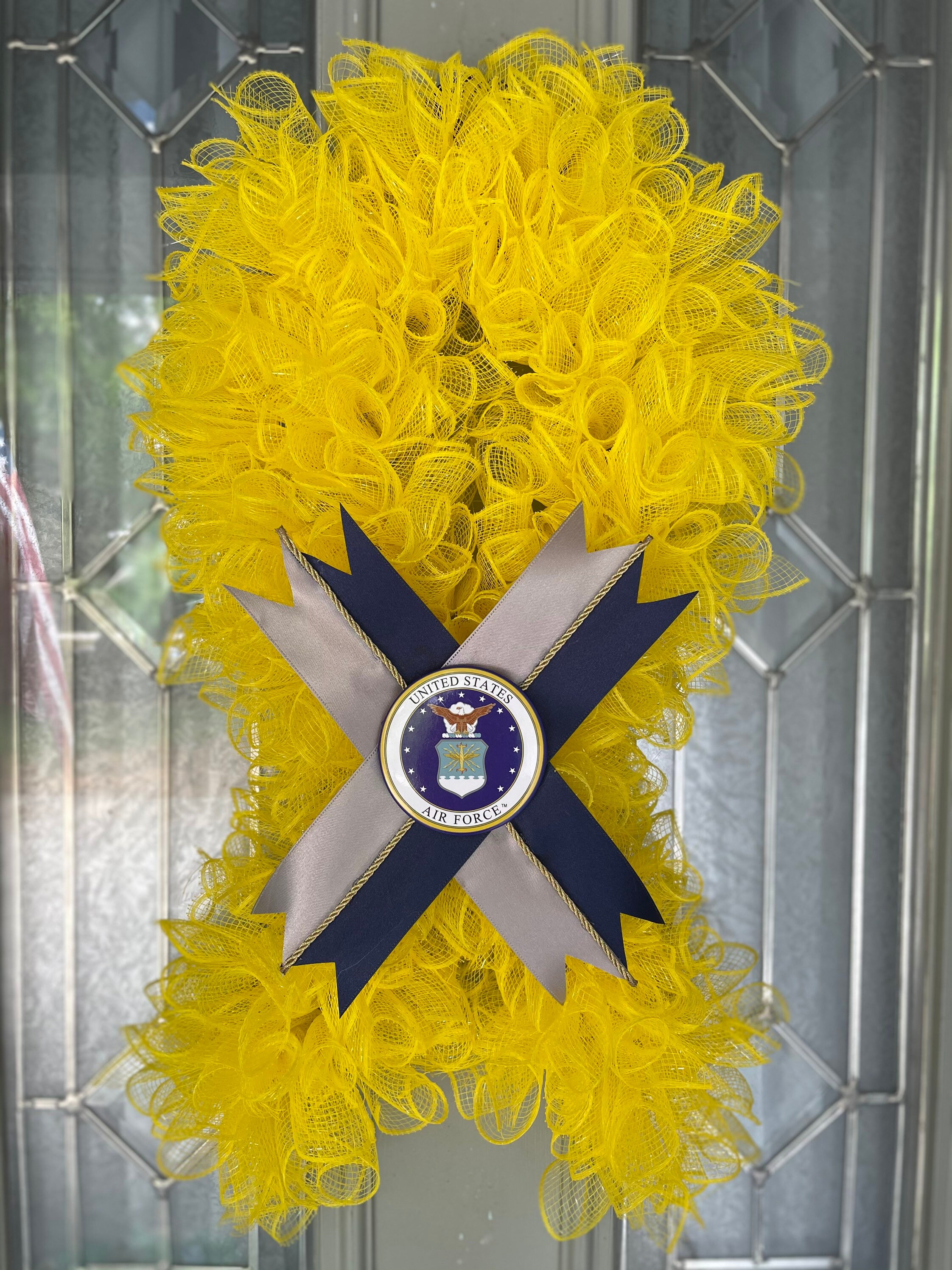 Military Yellow Ribbon Mesh Wreaths. Army and Marine. Can Make | Etsy