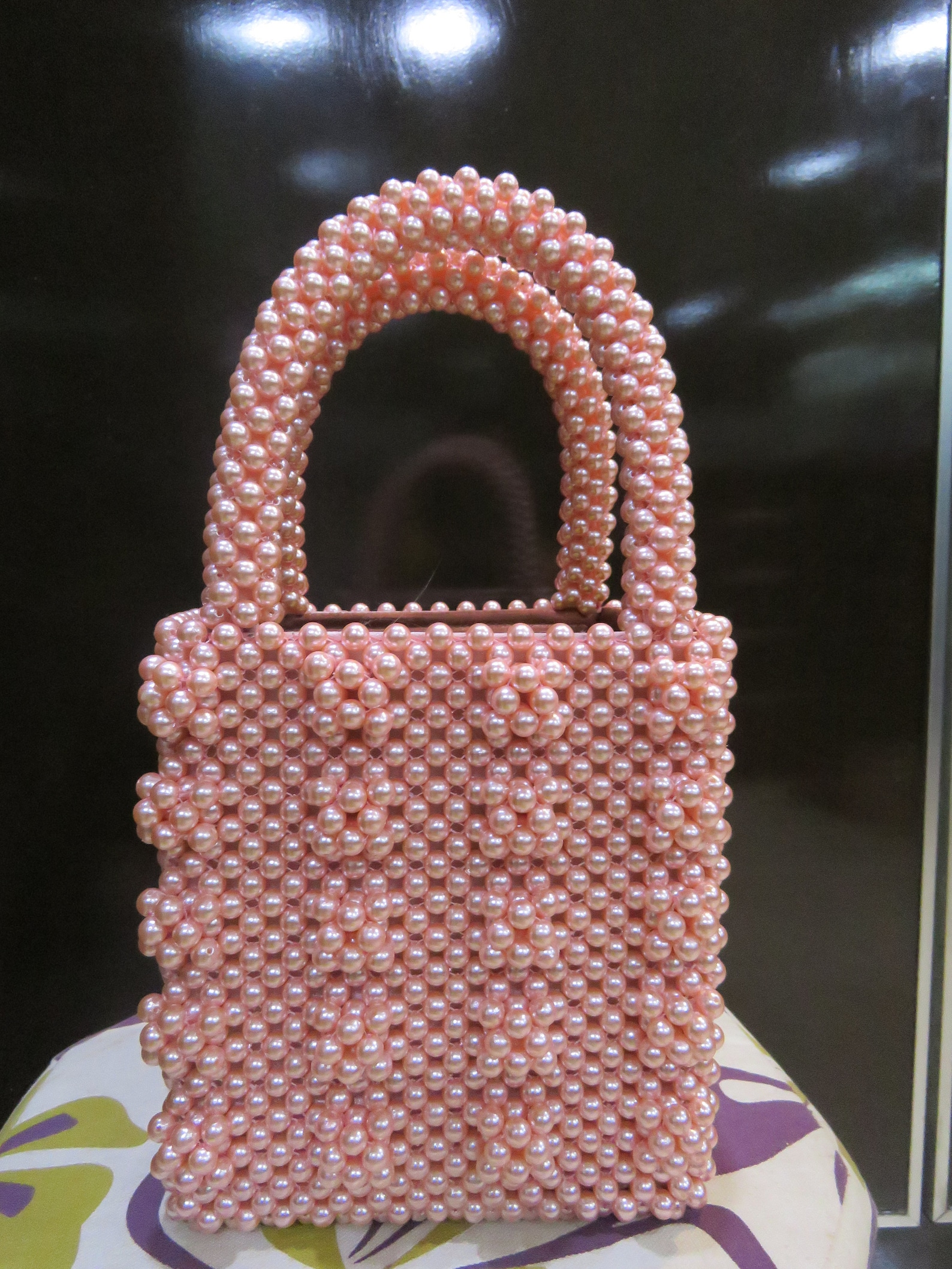 Peach Pearl Beaded Bag - Etsy