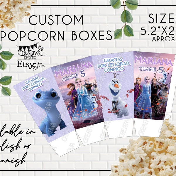 Frozen Popcorn Box - Etsy
