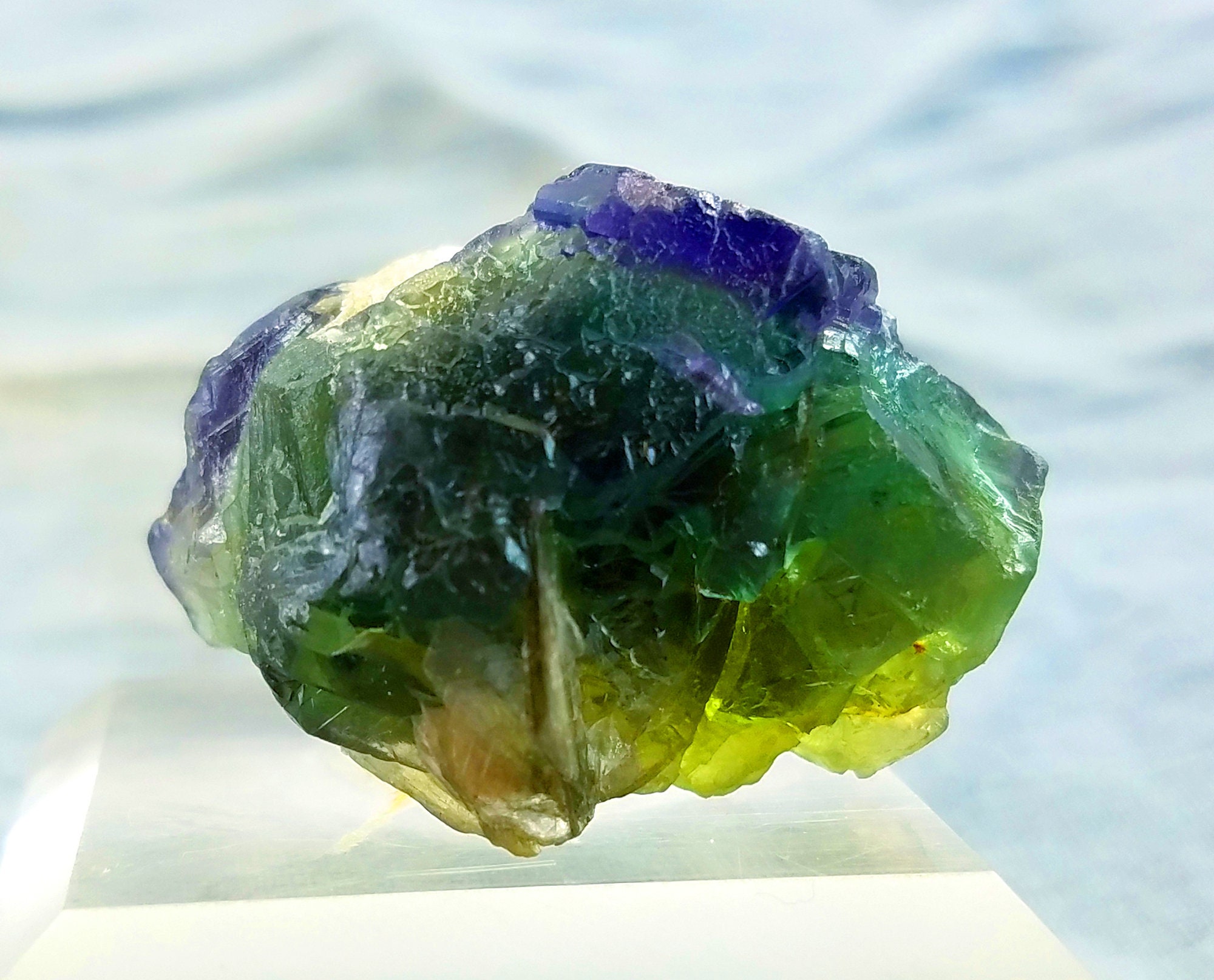 Bi Color Fluorite Crystal From Skardu Pakistan 104 CT 21 X 33 - Etsy