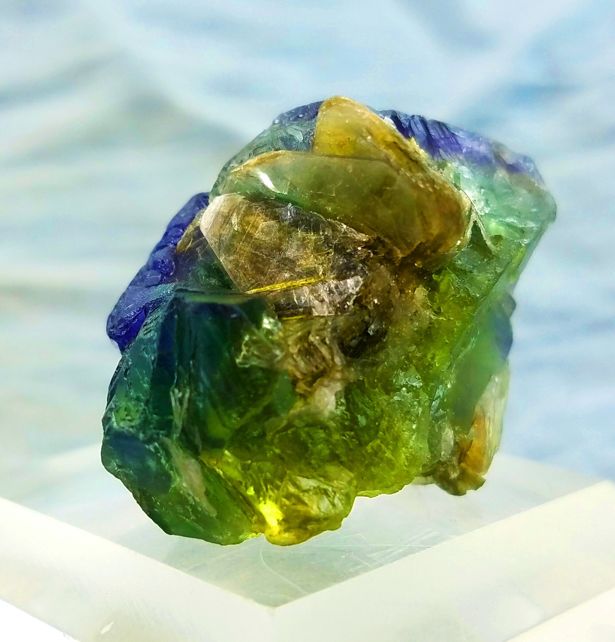 Bi Color Fluorite Crystal From Skardu Pakistan 104 CT 21 X 33 - Etsy