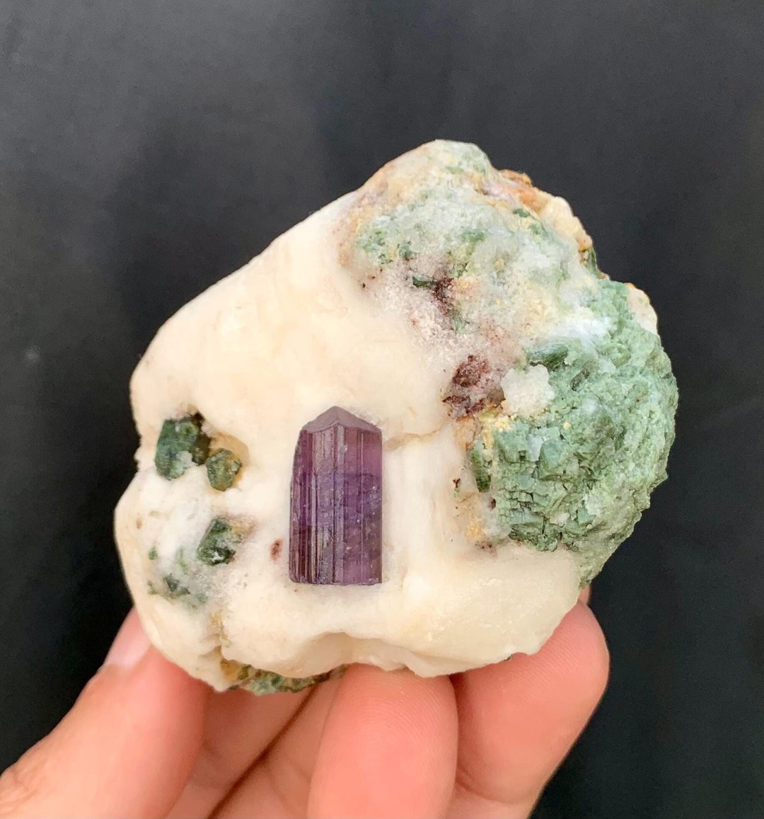 Lovely Purple Colour Rare Scapolite With Diopside on Matrix From ...
