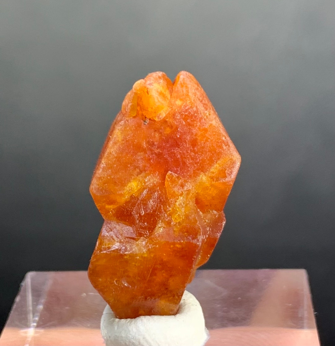Natural Rare Most Twin Orange Color Schelite Crystal From Shengus Mine ...