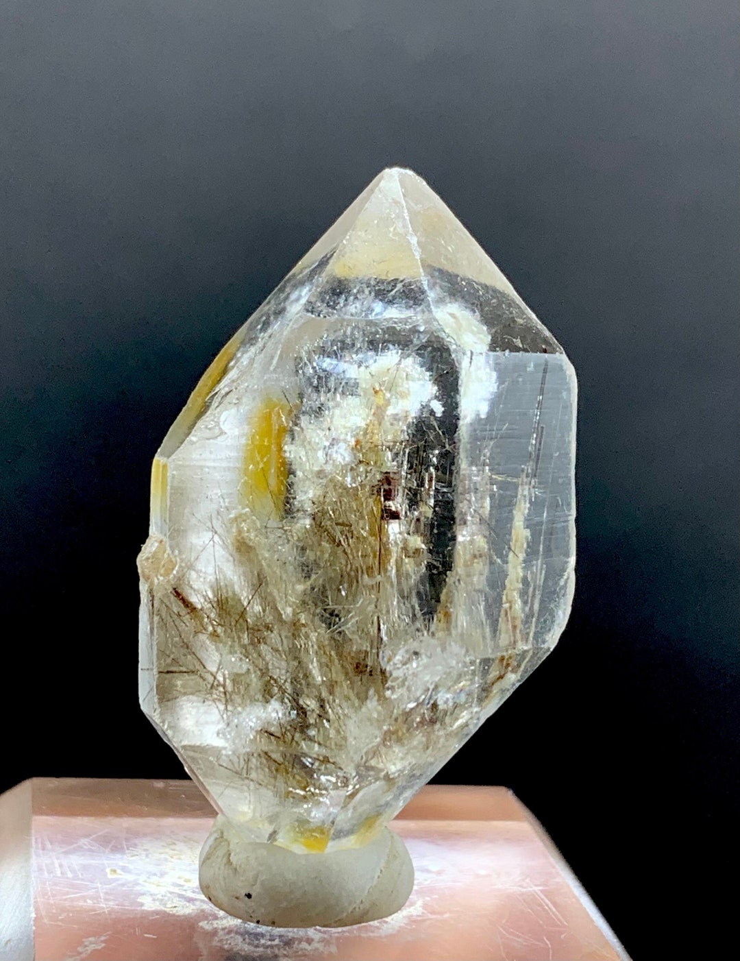 Natural Red Rutile Included Quartz Crystal From Skardu Pakistan, Rutile ...