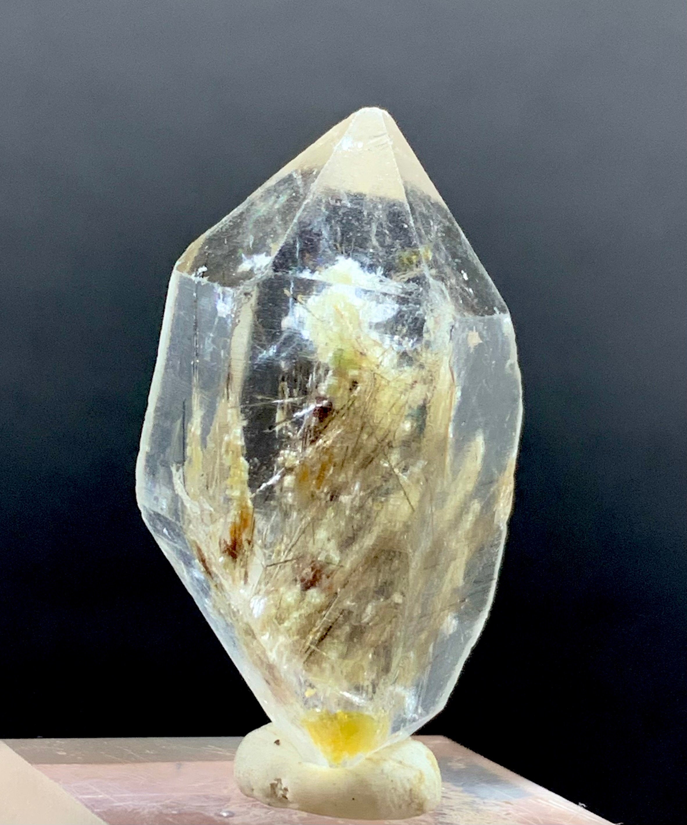 Natural Red Rutile Included Quartz Crystal From Skardu Pakistan, Rutile ...