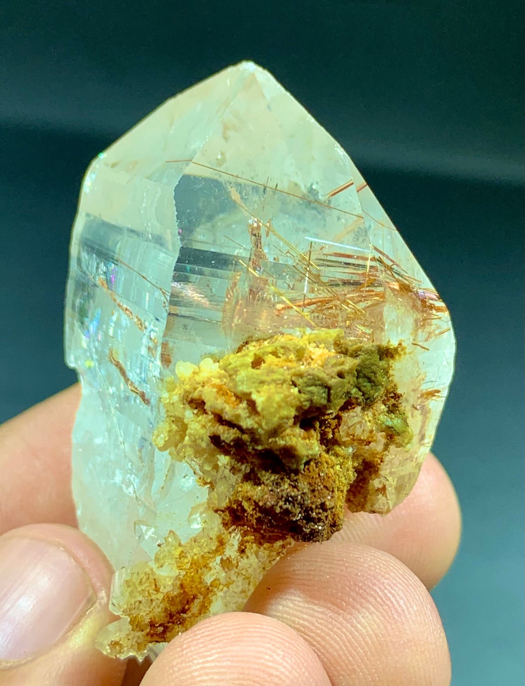 Natural Red Rutile Included Quartz Crystal From Skardu Pakistan, Rutile ...