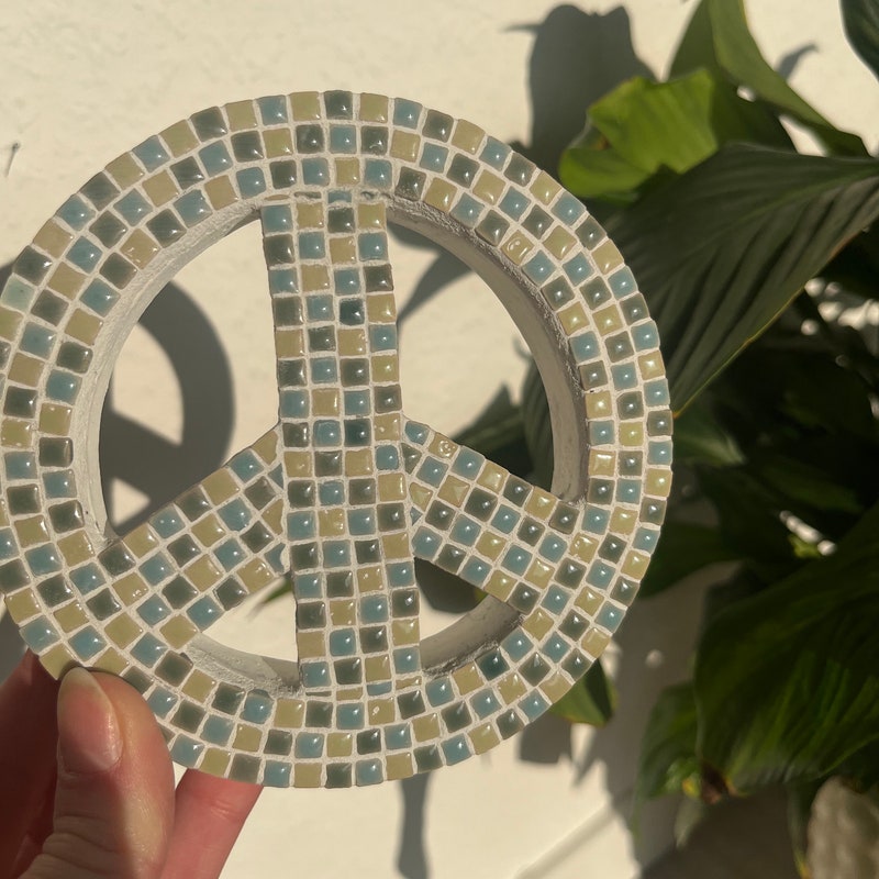 Mosaic Peace Sign - Etsy