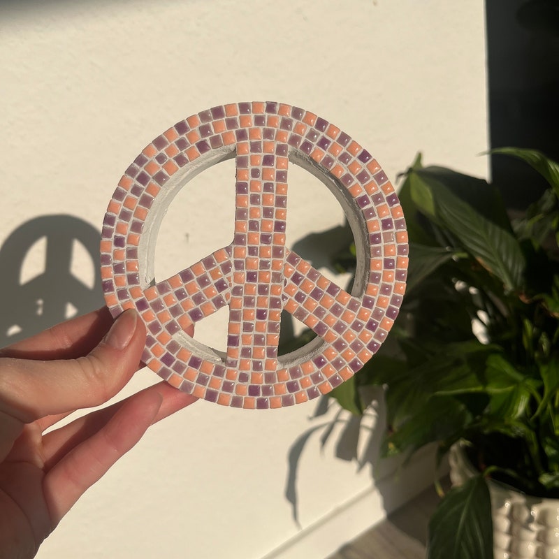 Mosaic Peace Sign - Etsy