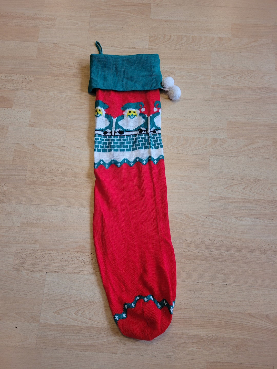 Vintage Jumbo Father Christmas Santa Claus 80s 90s Knitted Large ...