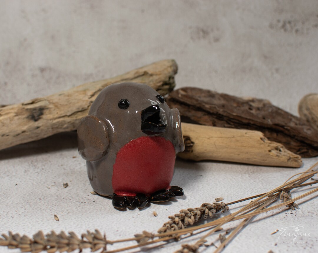 Robin Redbreast Ceramic Figure Bird Lover Gift Robin Made of Clay ...