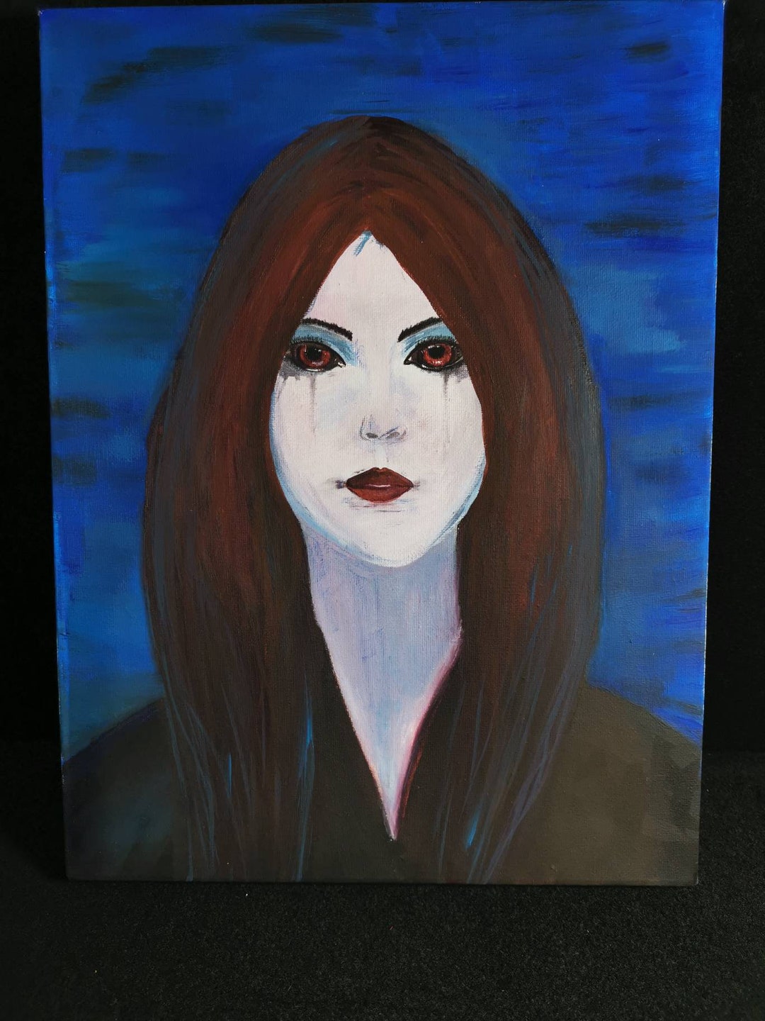 The Crying Lady Oil Painting on Canvas Portrait of a Woman Female ...