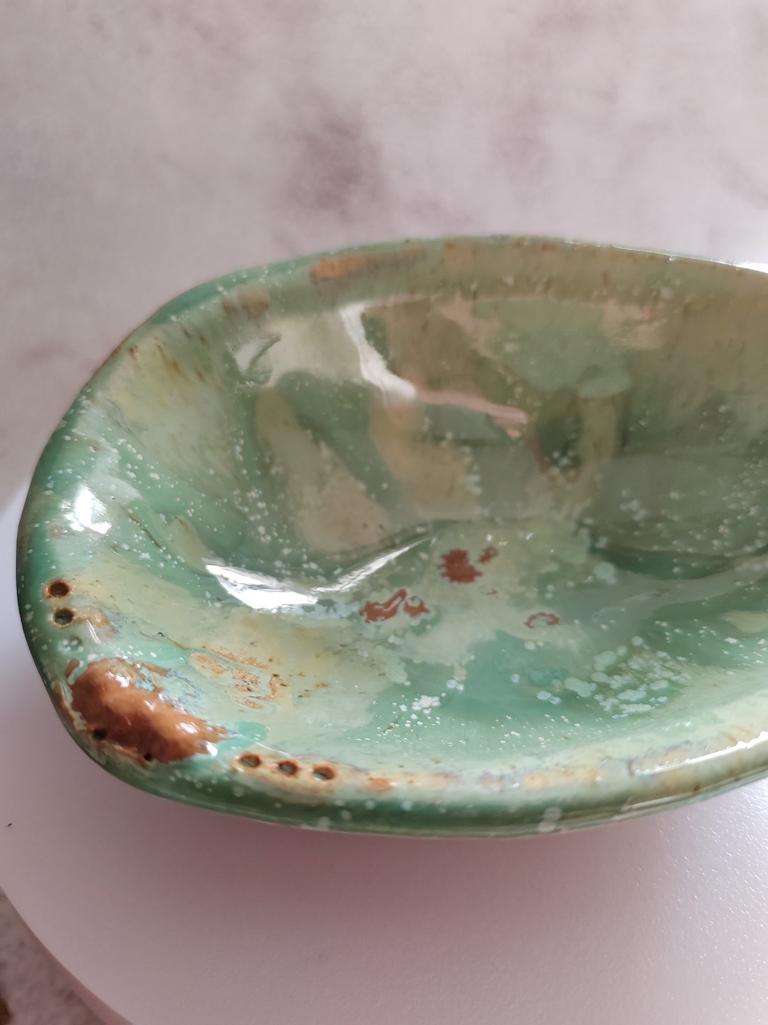 Beautiful Green Shiny Ceramic Bowl Ideal for Nibbles Snacks Jewellery ...