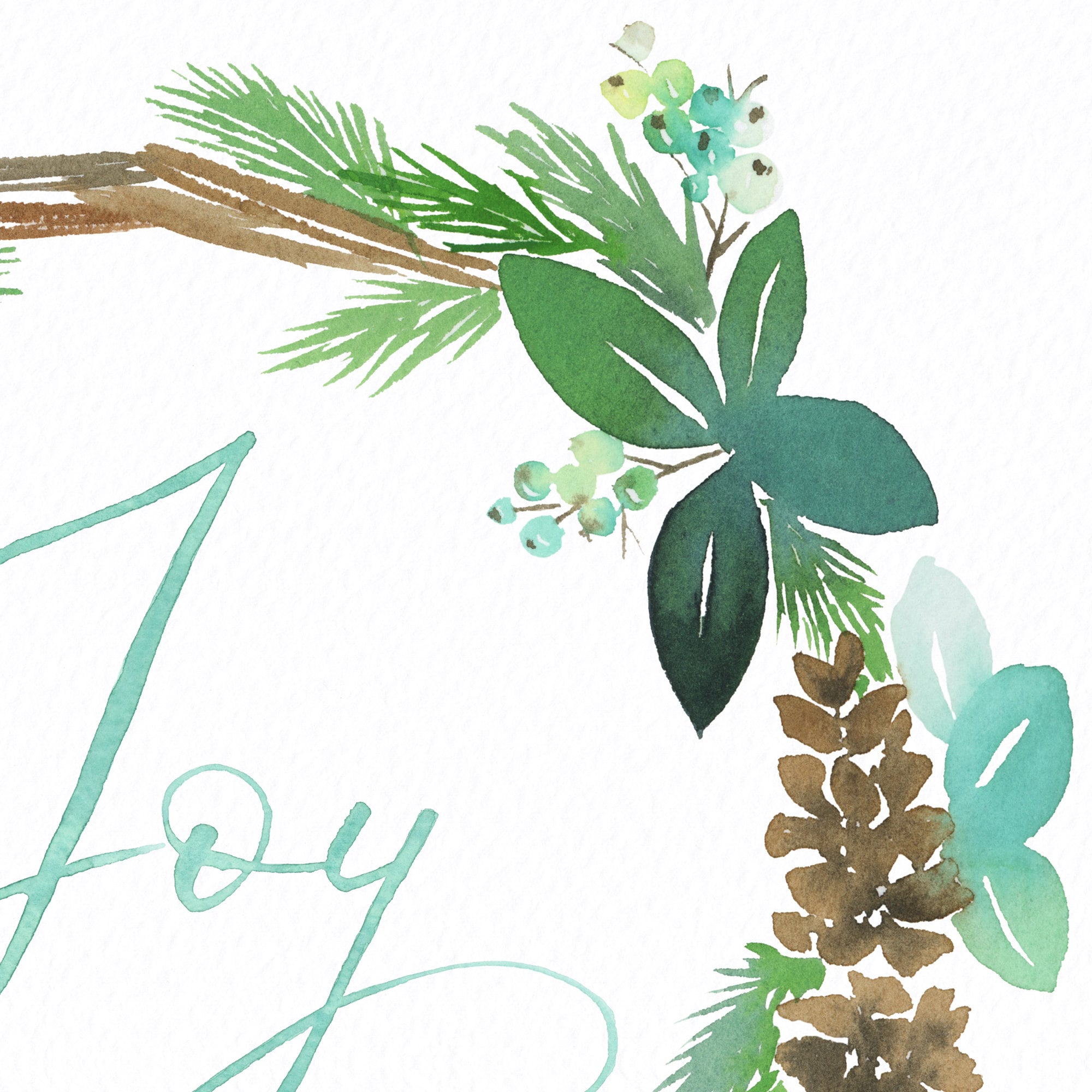 Christmas Joy Wreath Print, Christmas Printable Art, Winter Decor ...