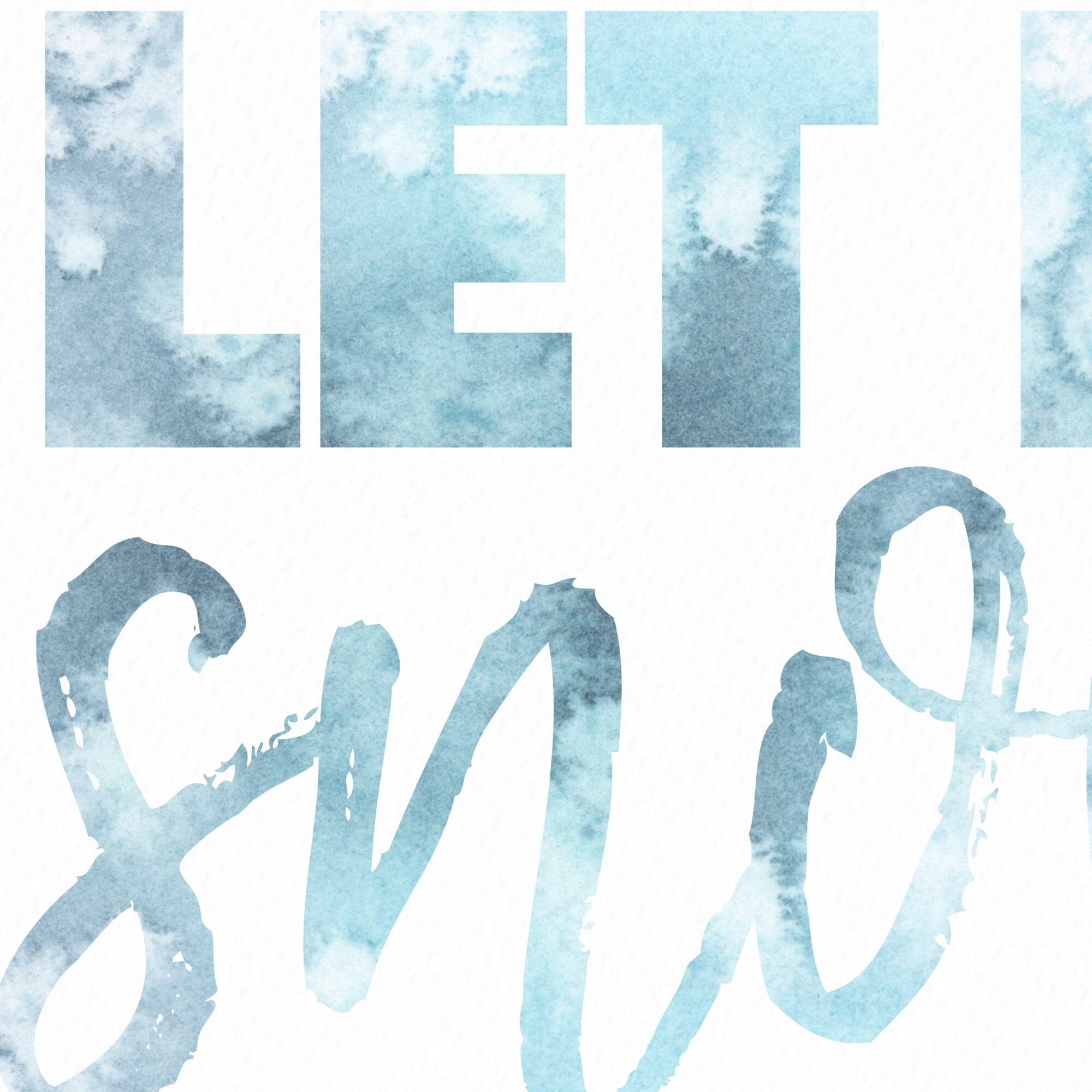 Let It Snow Artwork, Let It Snow Printable Art, Snowflakes Downloadable ...