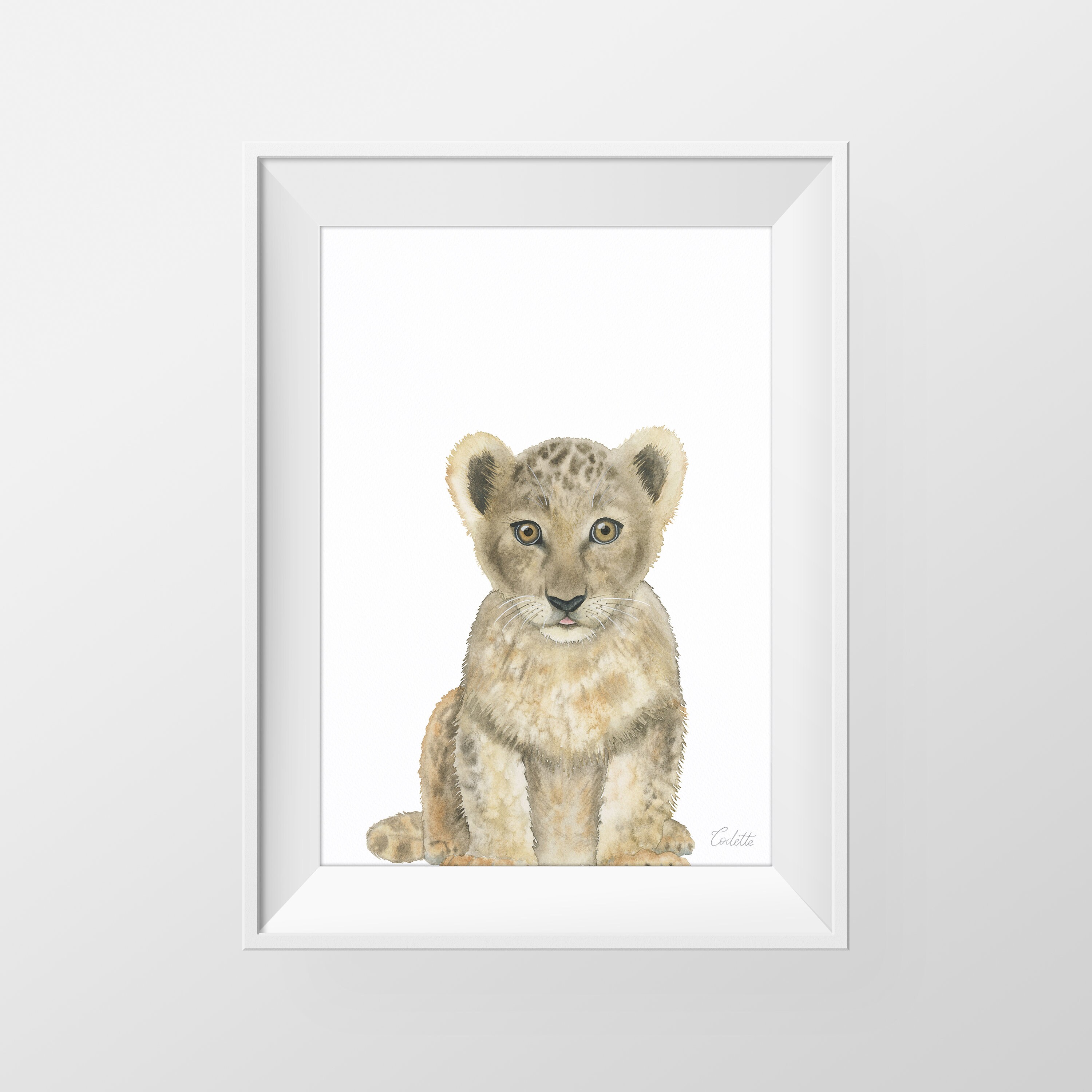 Baby Lion Nursery Print, Safari PRINTABLE Nursery Art, Safari Animals ...