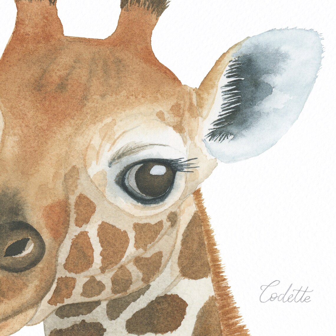 Baby Giraffe Nursery Print Safari PRINTABLE Nursery Art - Etsy
