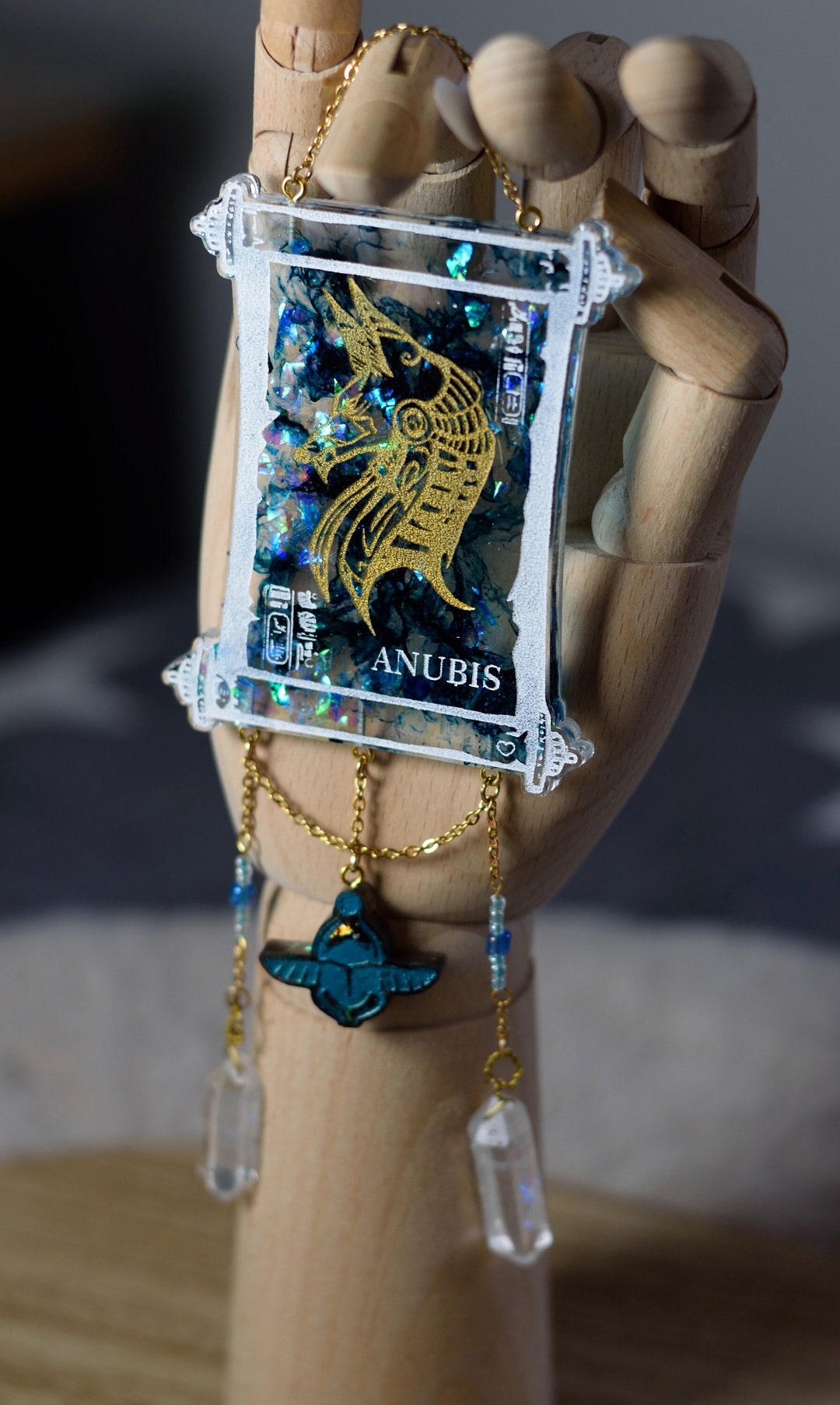 Holographic Anubis Wall Decoration, Papyrus Wall Decoration, Ancient ...