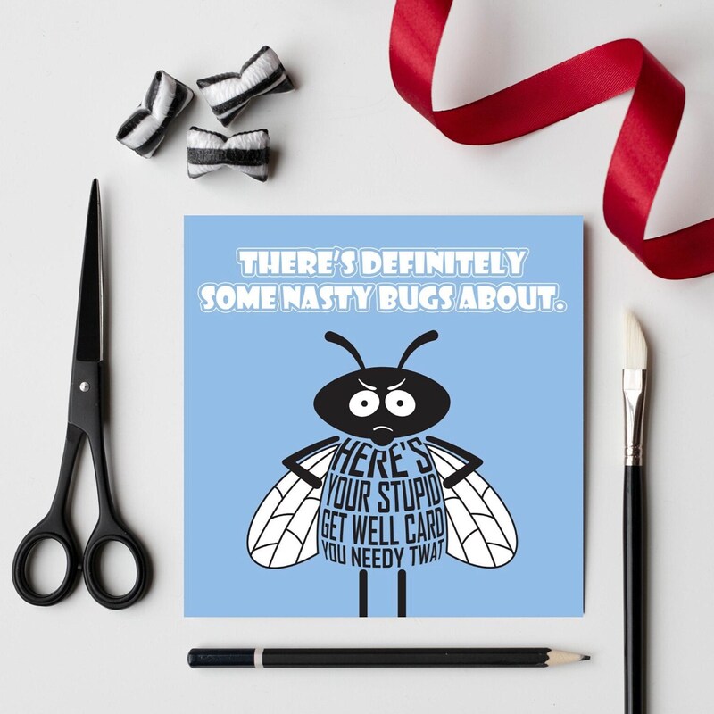 Bug Get Well Card - Etsy