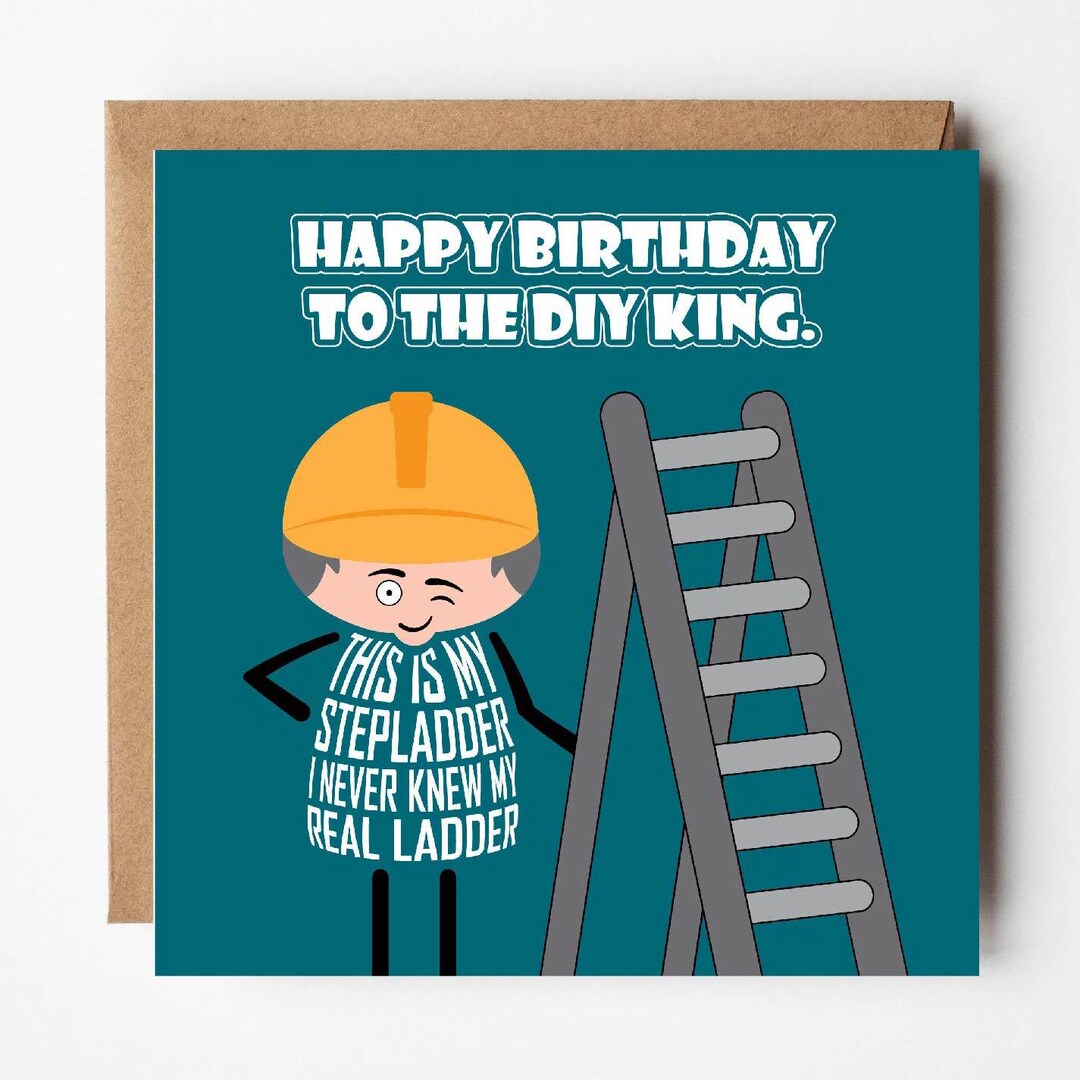 Funny DIY King Birthday Card: Cheesy Joke Card for Dad - Etsy