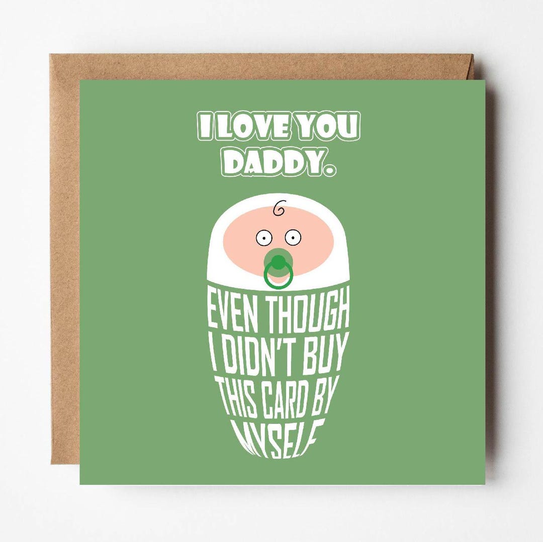 Love You Daddy Card | Father's Day, New Dad From Baby - Etsy