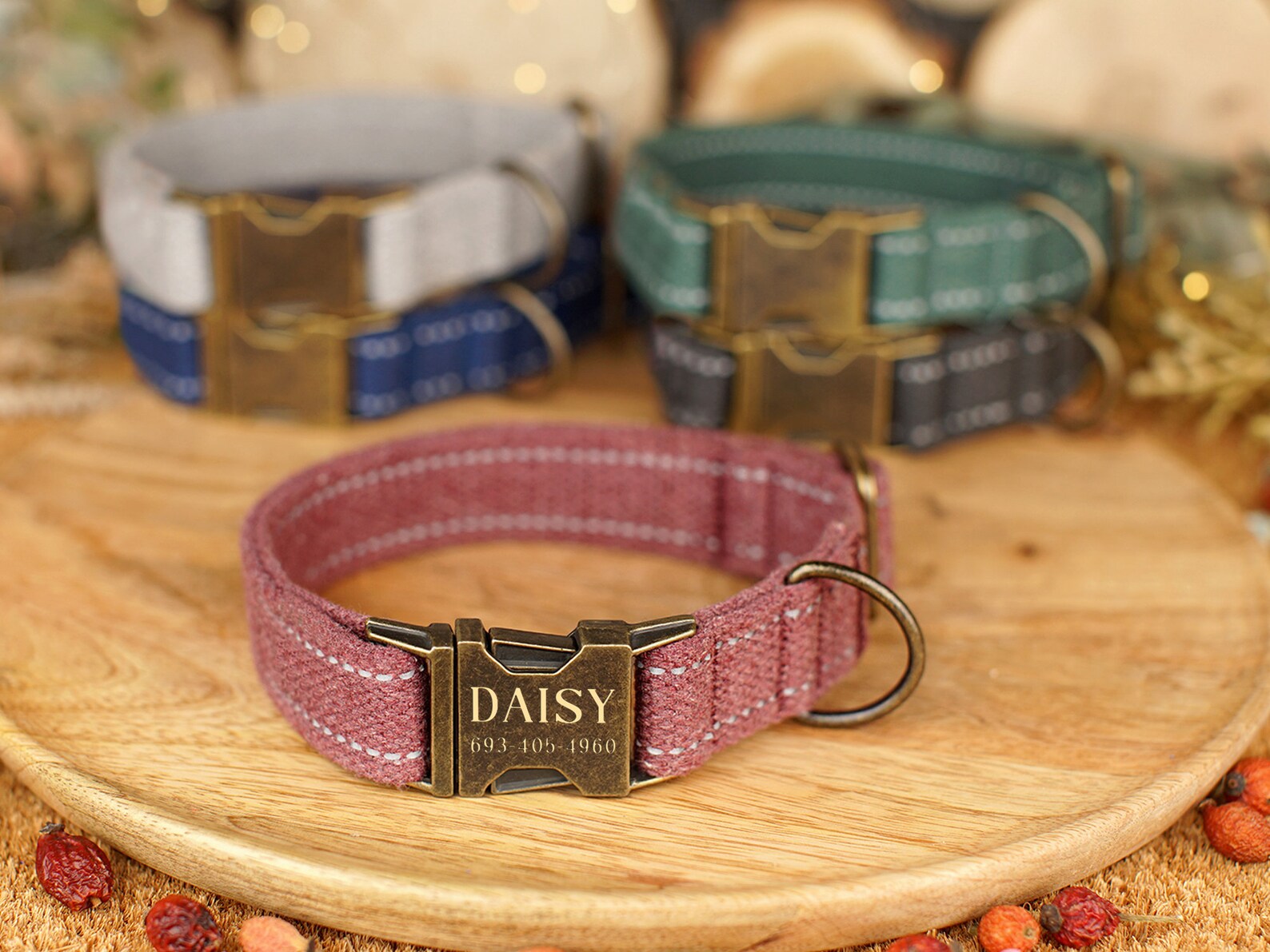 Reflective Collar for Dogs Personalized Dog Collar Buckle - Etsy