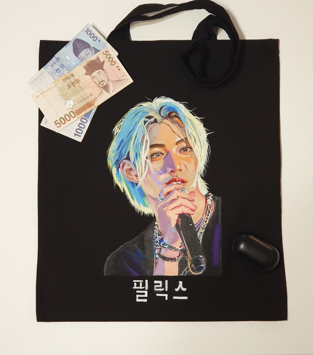 Custom Stray Kids Tote Bag, Lee Felix, BTS, Merch, Kpop, Иллюстрация ...