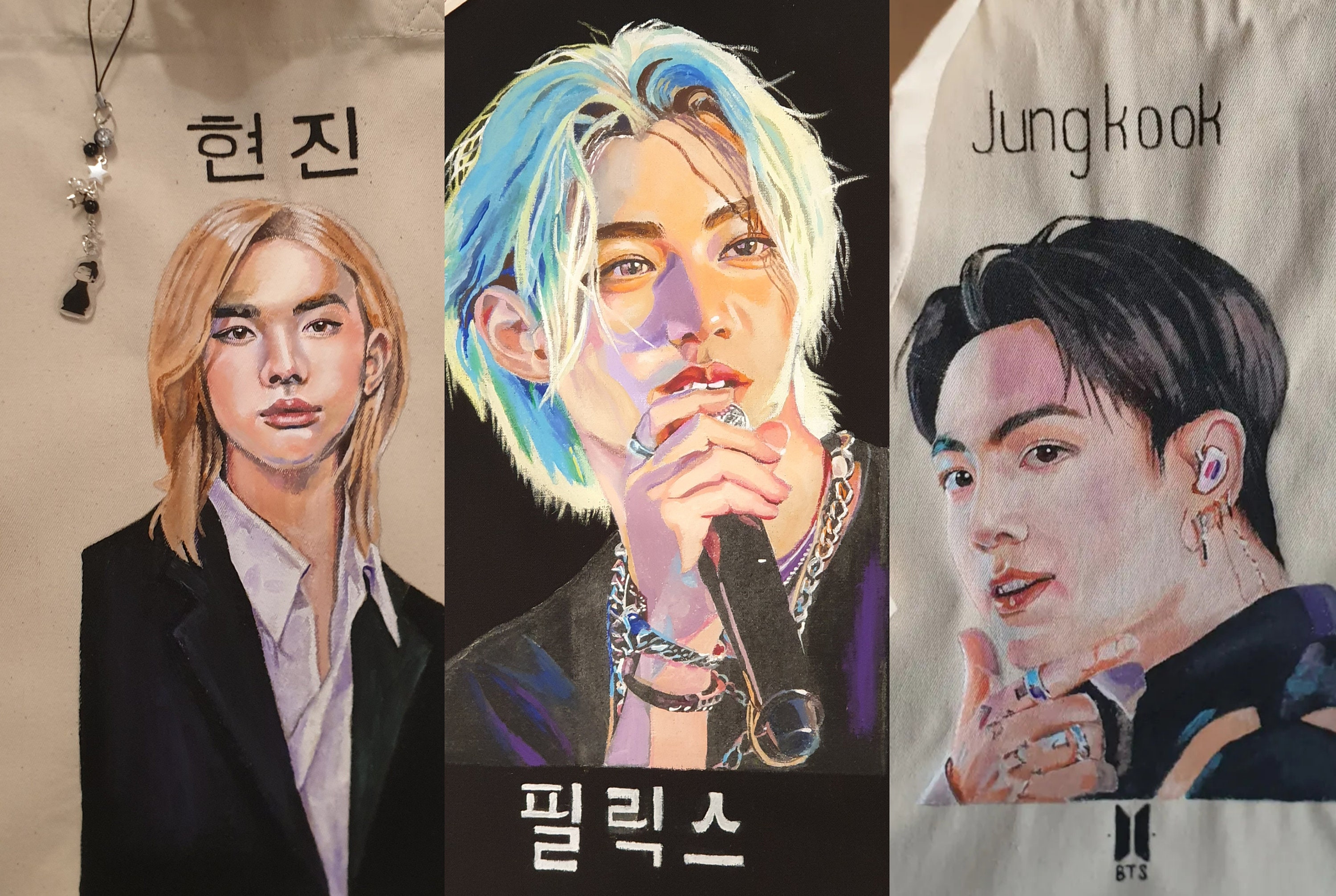Custom Stray Kids Tote Bag, Lee Felix, BTS, Merch, Kpop, Illustration ...