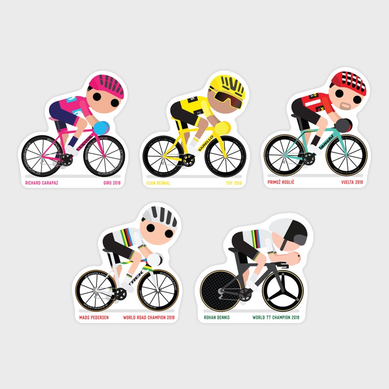 Pro Cycling Sticker Pack Jersey Winners 2019 - Etsy