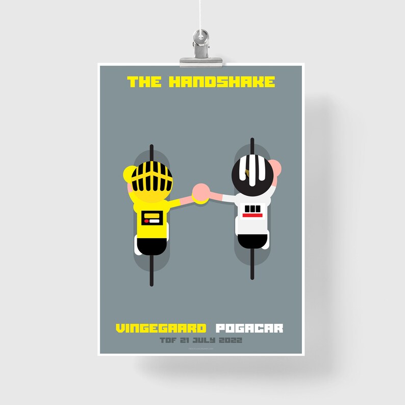 The Handshake - Jonas Vingegaard + Tadej Pogacar 2022 Giclée Print - Etsy