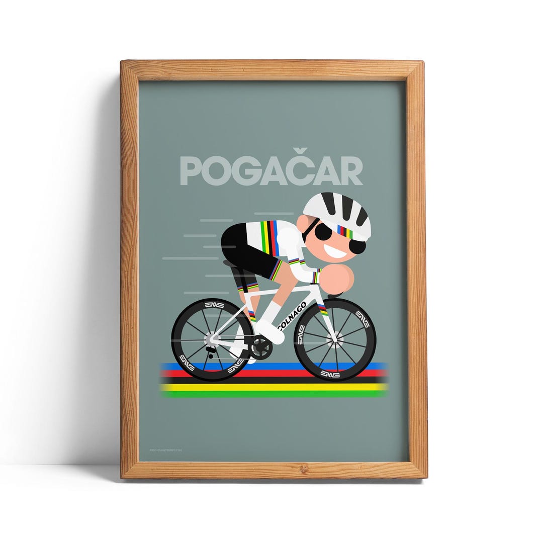 Tadej Pogacar World Champion Giclée Print - Etsy