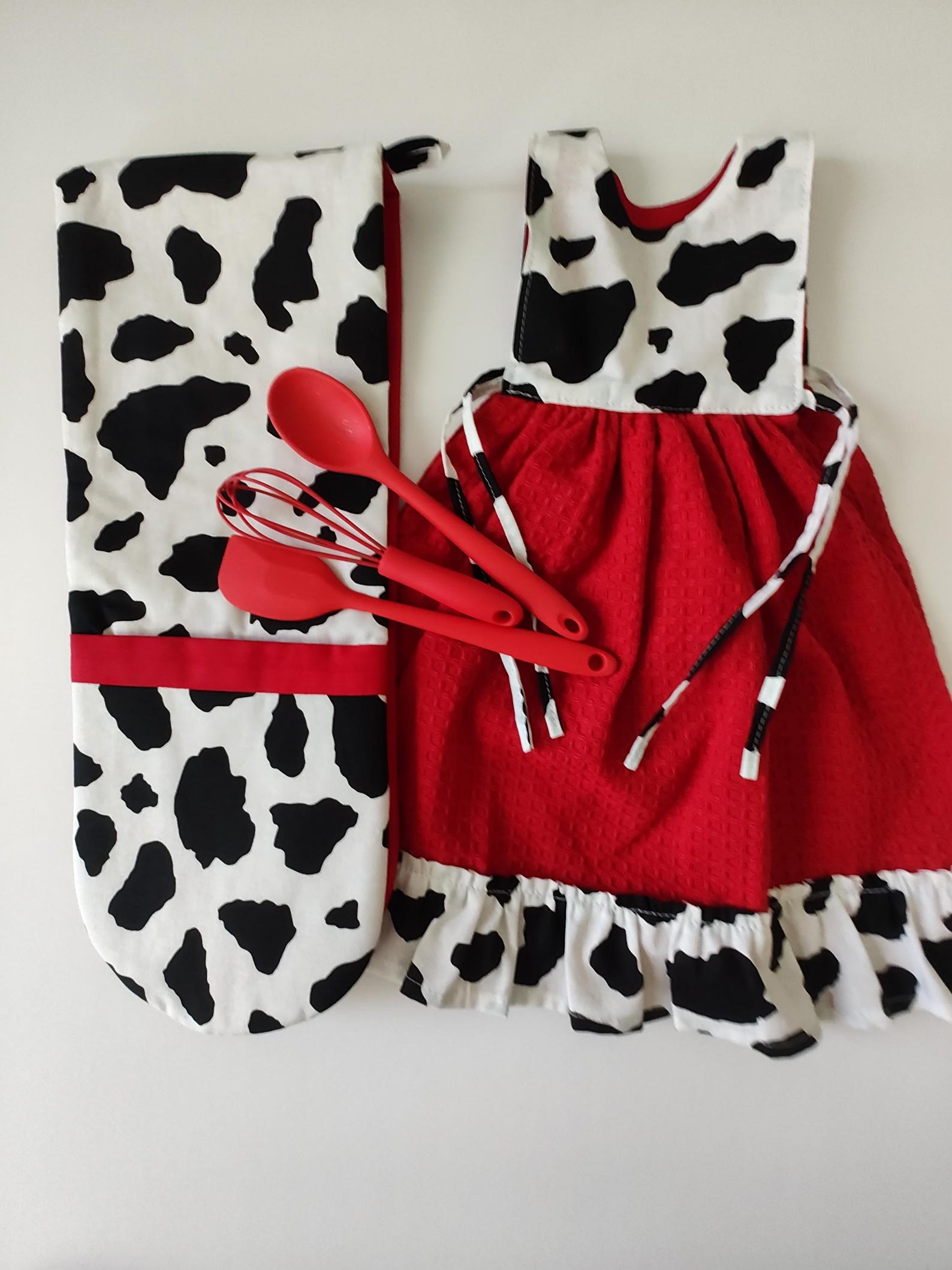 Cow Print Kitchen Towel Set - Etsy