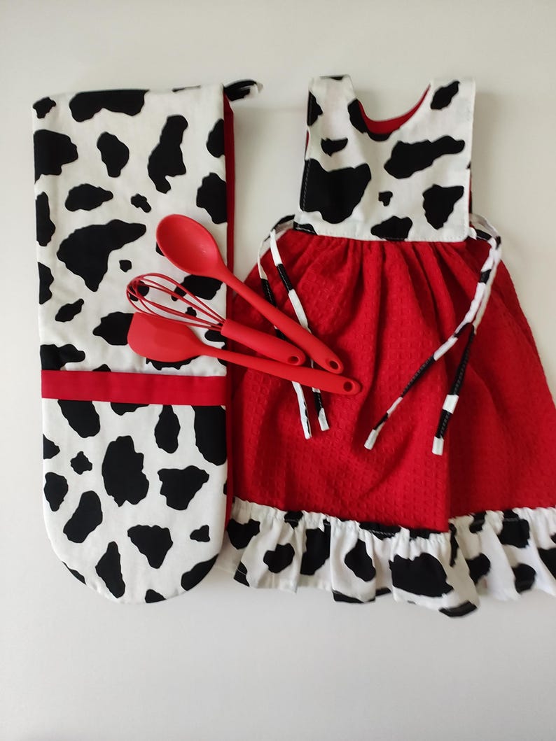 Cow Print Kitchen Towel Set - Etsy