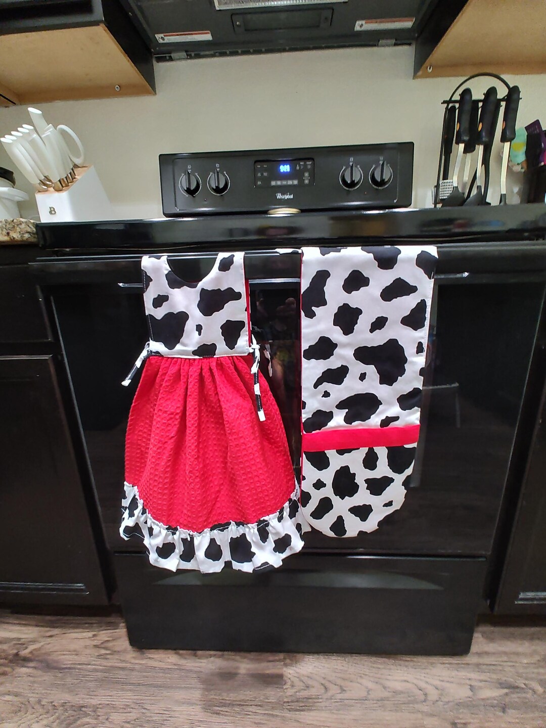 Cow Print Kitchen Towel Set - Etsy
