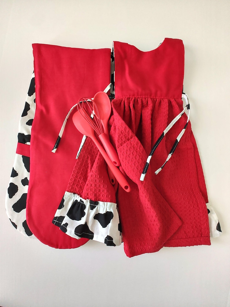 Cow Print Kitchen Towel Set - Etsy