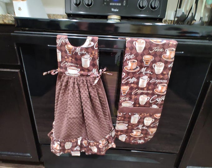Coffee Themed Kitchen Towel Set - Etsy