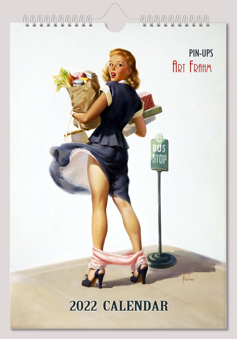 Art Frahm Wall Calendar 2022 Edit 2 Pin Up Girl Retro Vintage Etsy