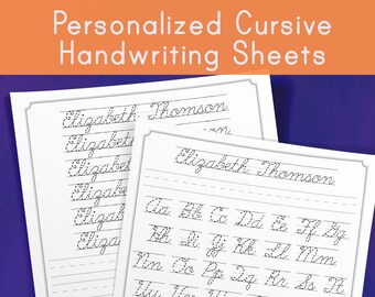 Custom First and Last Name Handwriting Practice Sheets for Pre ...
